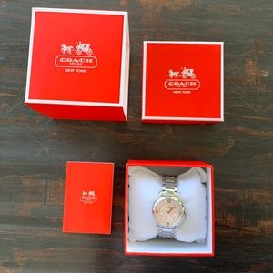 Coach Accessories | Watch Brown Monogram Leather Band | Poshmark